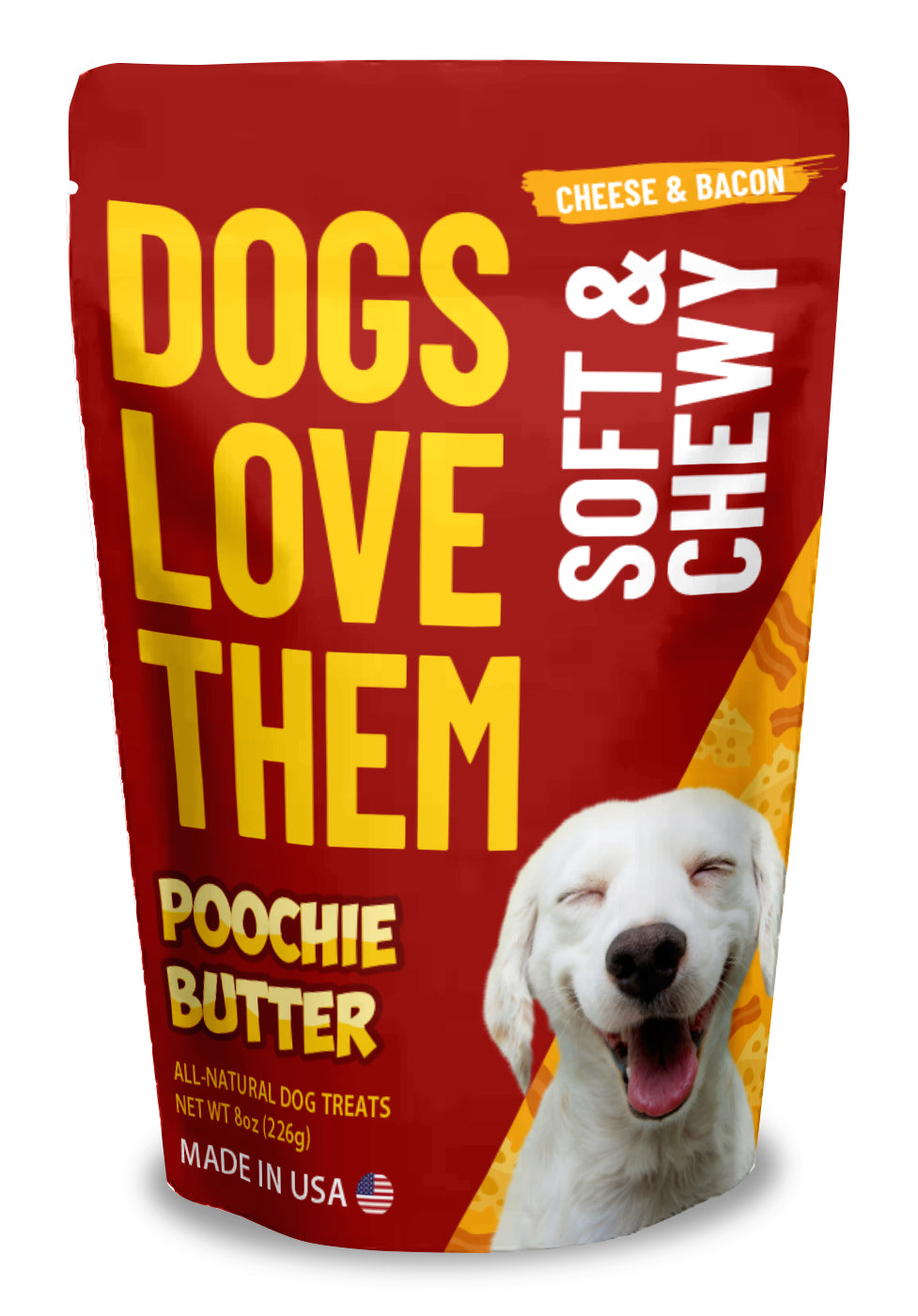 8oz Cheese & Bacon Soft Chewy Treats – Poochie Butter